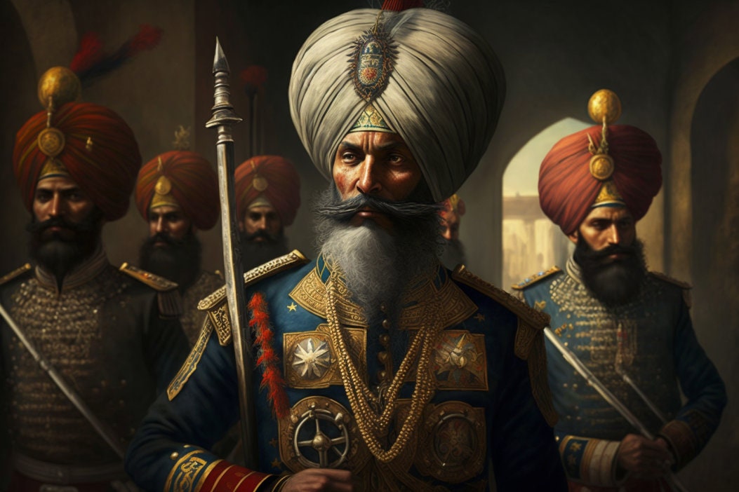 The Sikh Code Illustration - Digital Print | Sikh Art | Sikh Wall Art ...