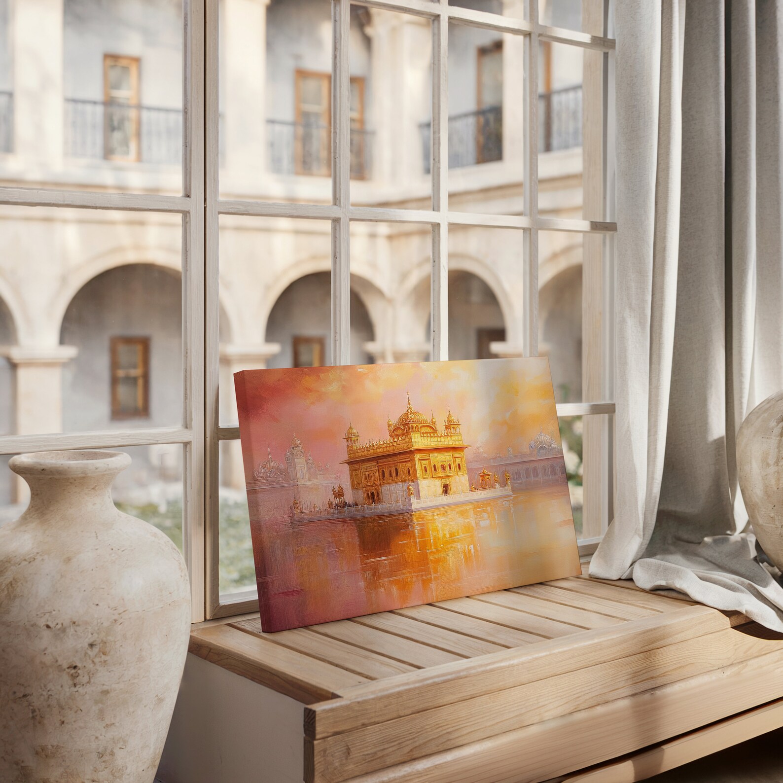 Gurdwara Sikh Art Golden Temple Canvas Unframed Sikh Wall Art Sikhism ...