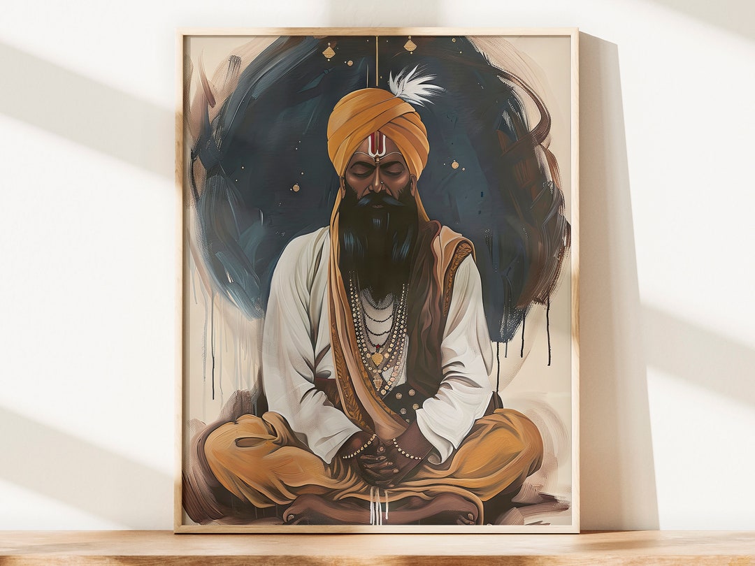 Minimalistic Sikh Guru 550 + DPI Sikh Poster Print | Religious Art ...