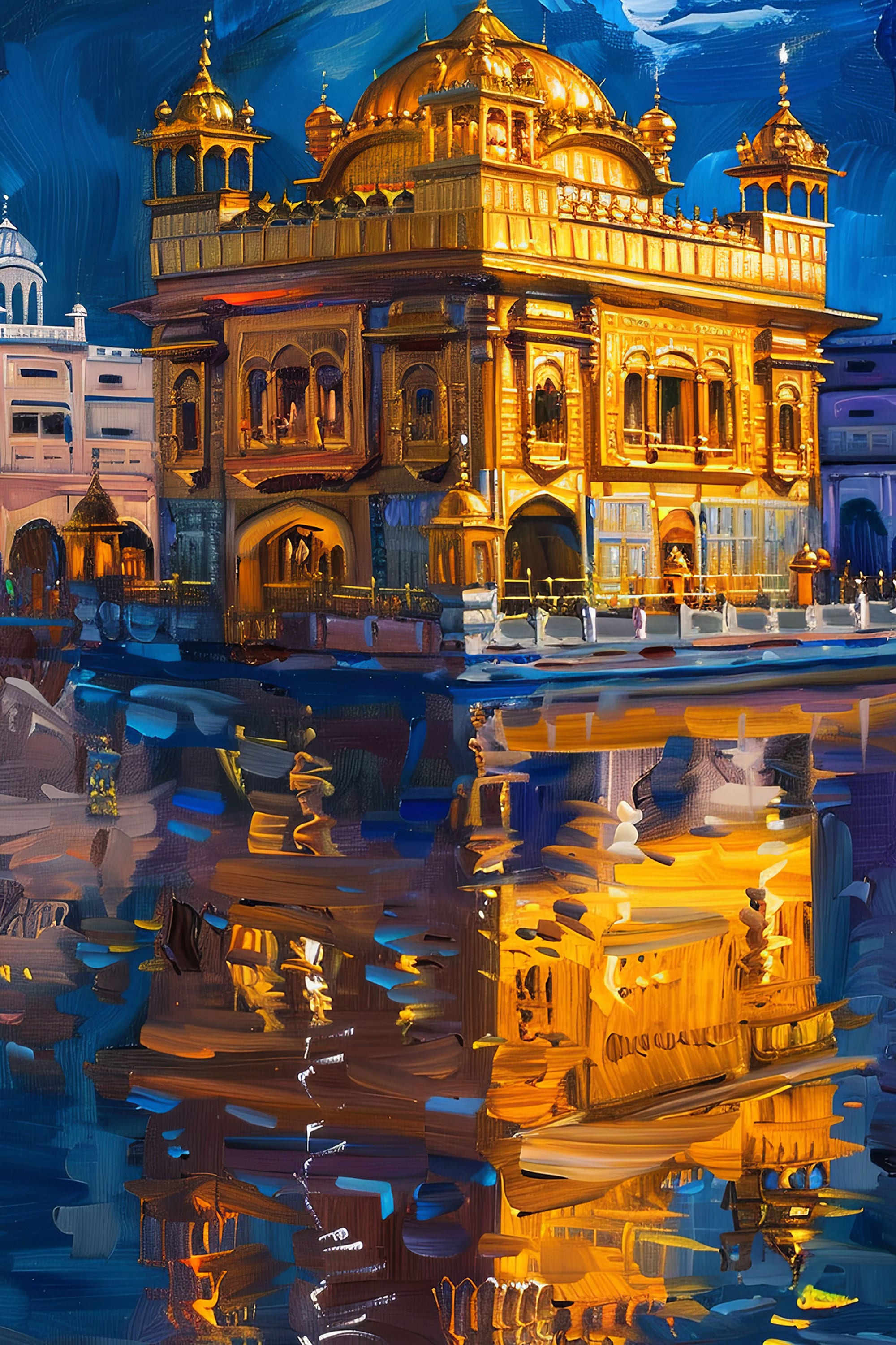 Gurudwara Sikh Art Golden Temple Poster Unframed Sikh Wall Art Sikhism ...