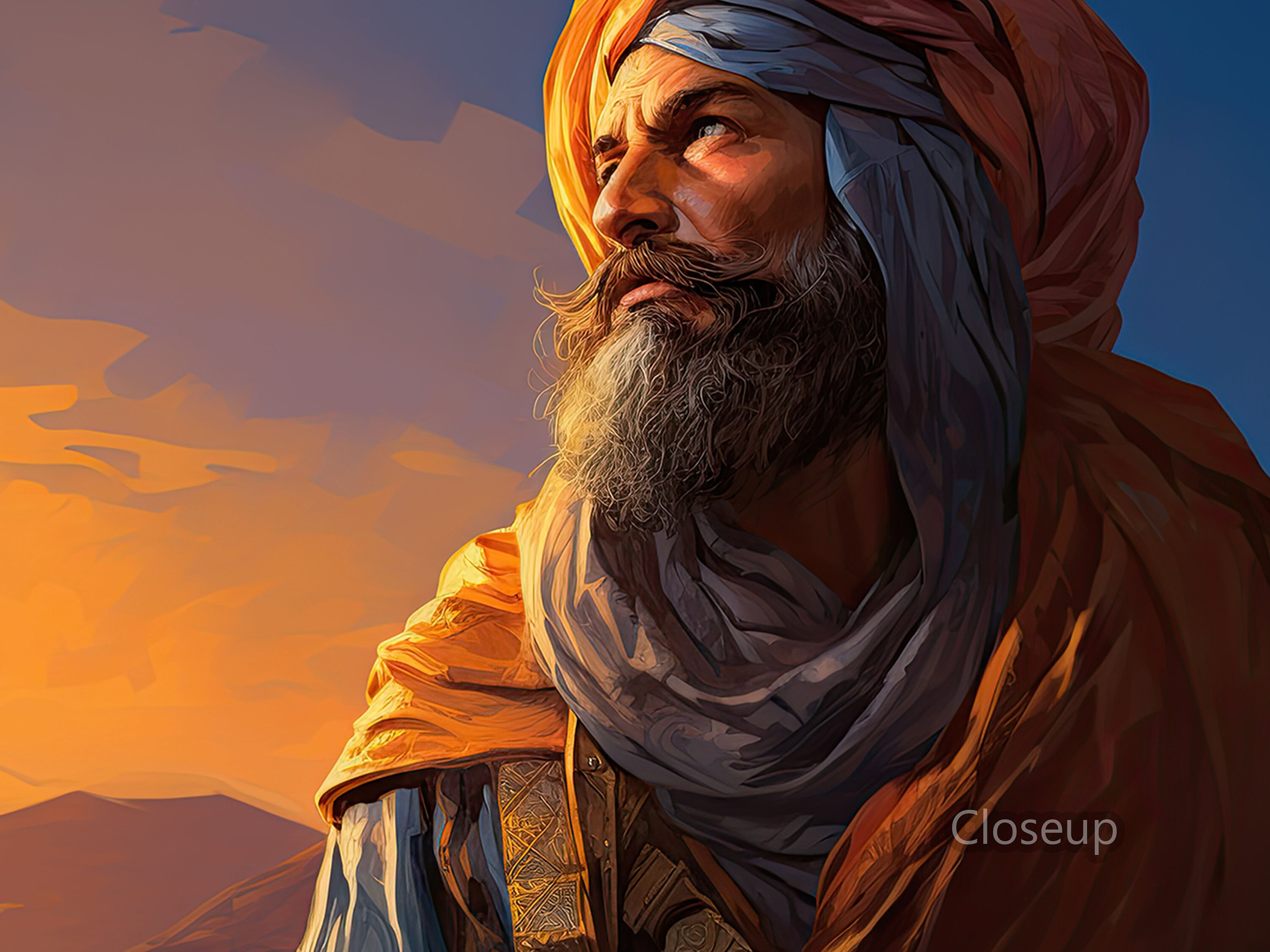 The Turbaned Sentinel | 550+ DPI Poster | Unframed Sikh Wall Art | Sikh ...