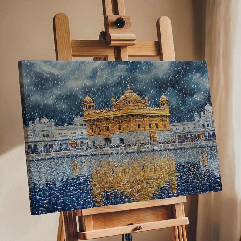 Gurdwara Sikh Art Golden Temple Canvas Unframed Sikh Wall Art Sikhism ...