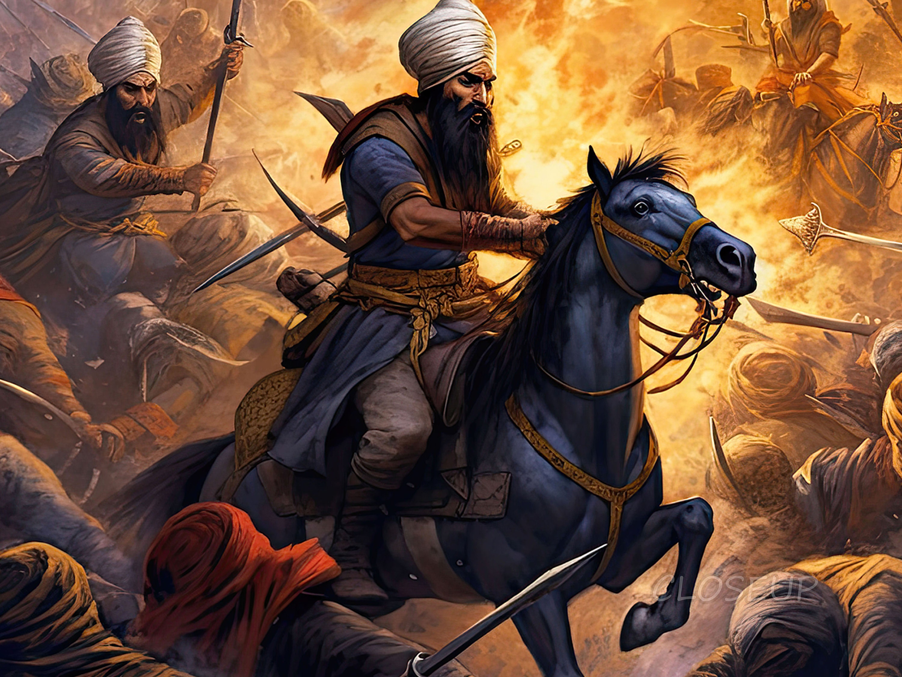 The Battle of Chamkaur | Poster | Sikh Art Wall Decor Sikh Wall Art ...