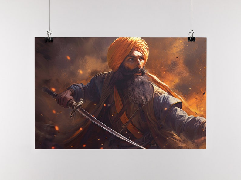 Blades of Honor | Sikh Poster | Sikh Art | Wall Decor | Sikh Wall Art ...