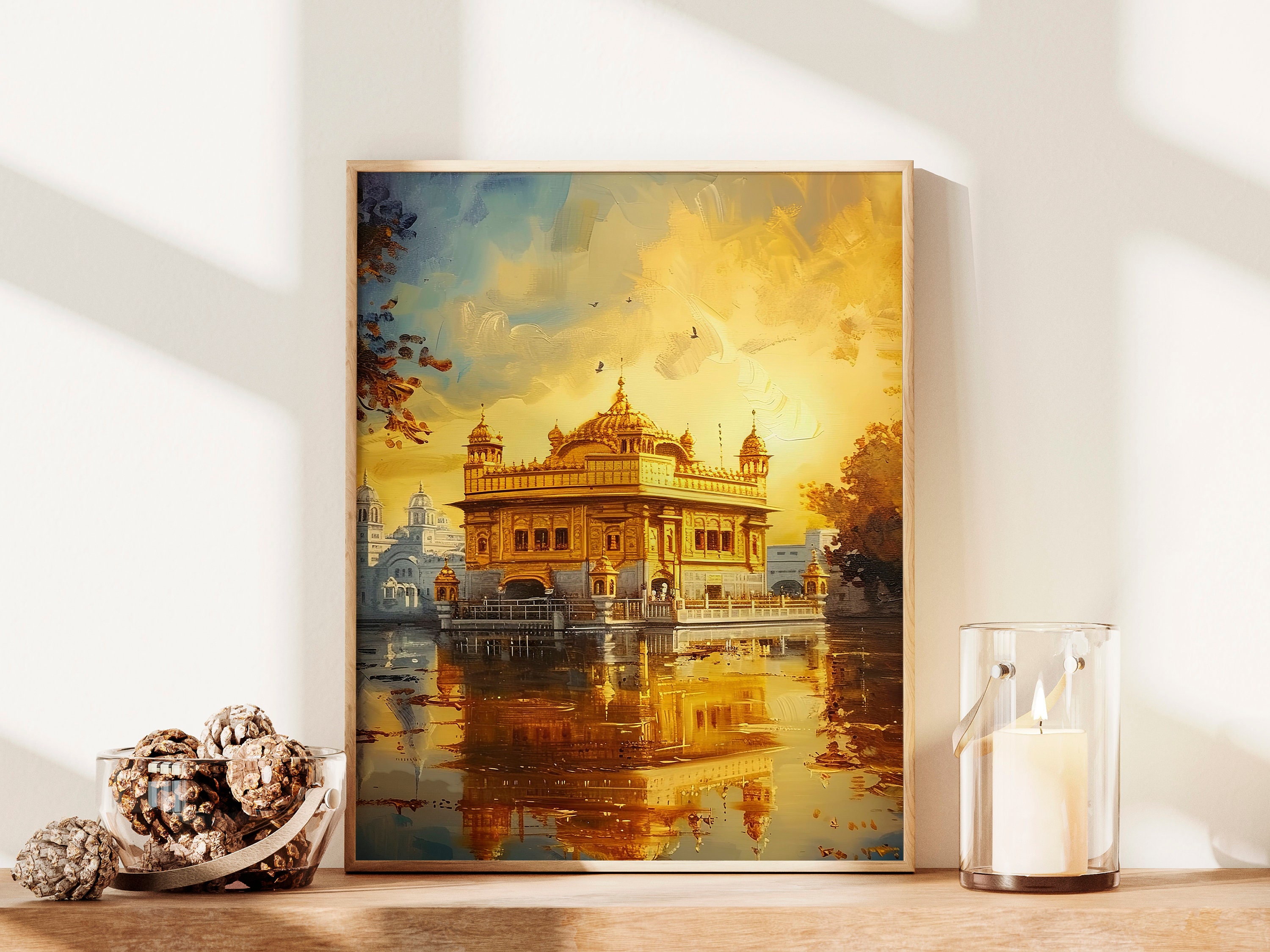 Gurudwara Sikh Art Golden Temple Poster Unframed Sikh Wall Art Sikhism ...