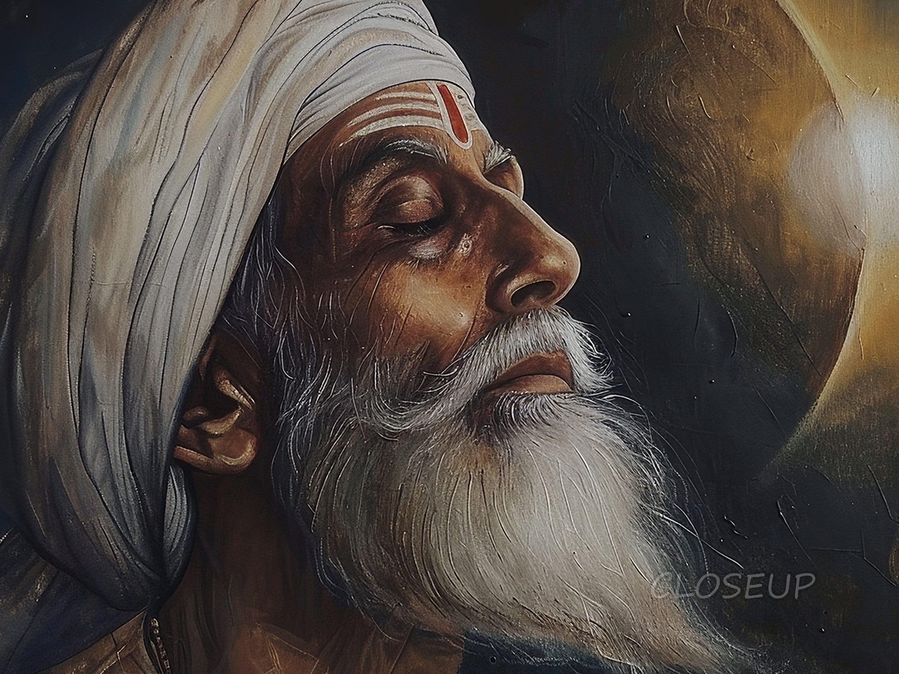 Guru Amar Das Ji Sikh Oil Painting 550+ DPI Poster Sikh Wall Art ...