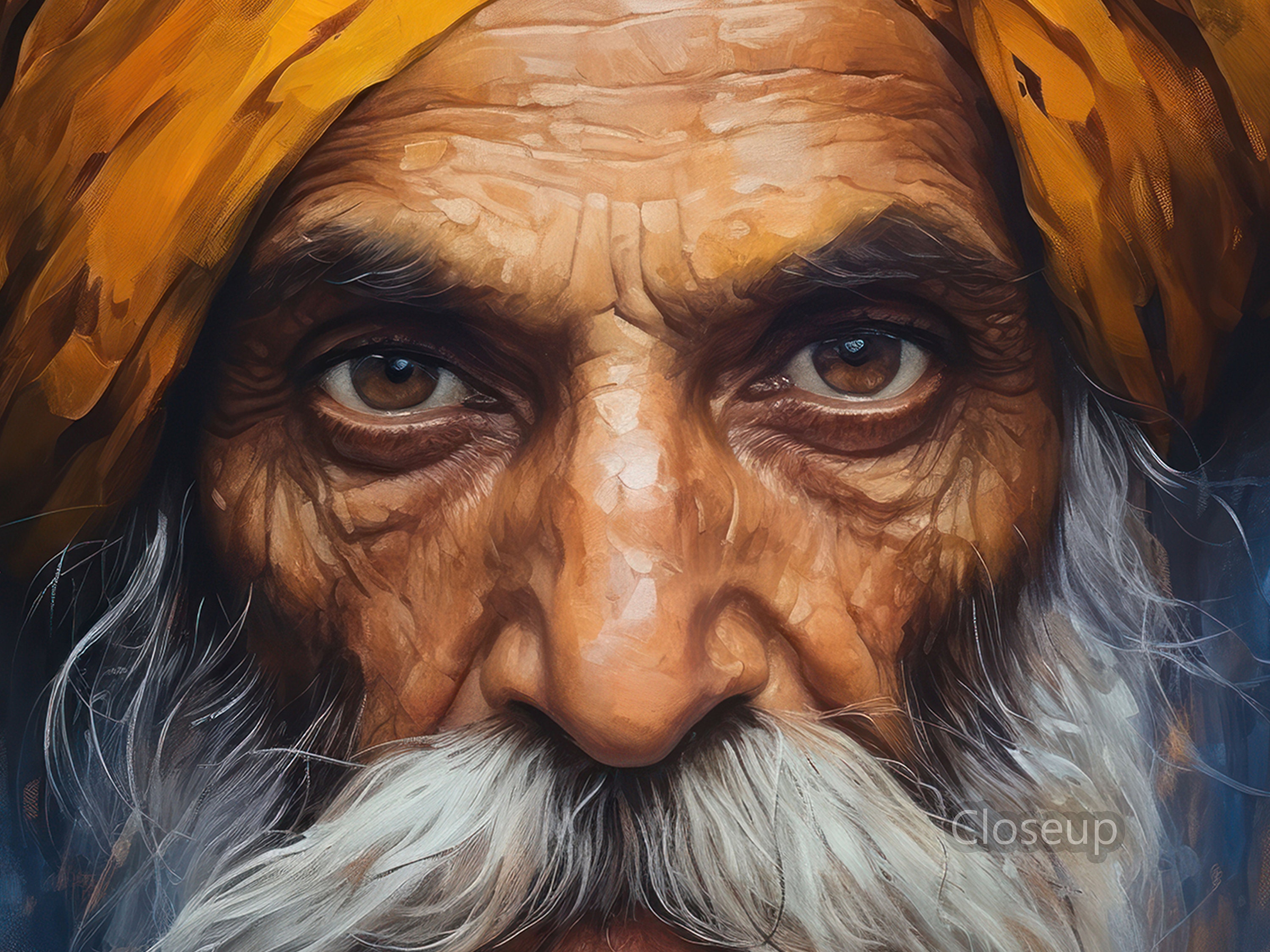 Guru's Gaze Sikh Poster Sikh Wall Art Sikh Art Sikh Prints Sikh Gifts ...