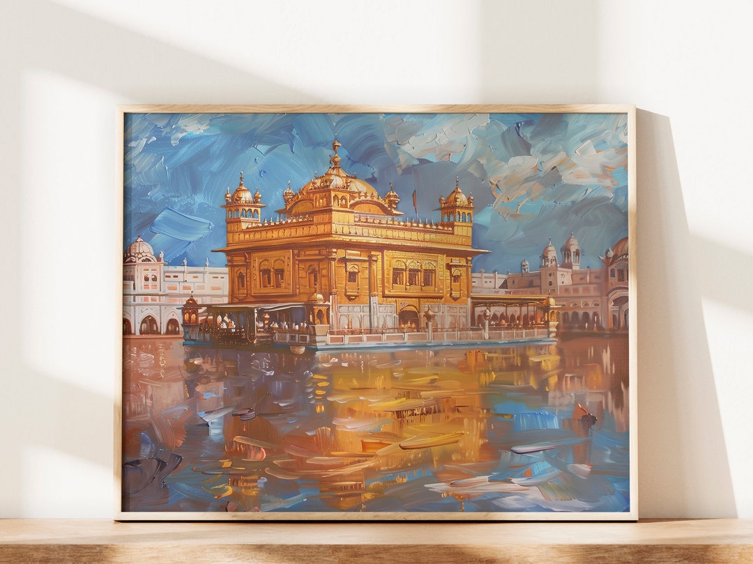 Gurdwara Sikh Art Golden Temple Poster Unframed Sikh Wall Art Sikhism ...