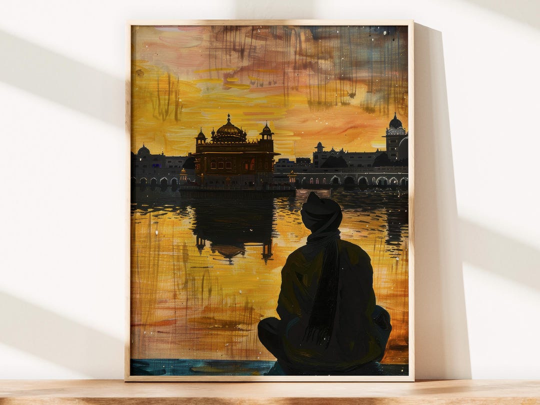 Sikh Guru | Poster Print | Sikh Wallpaper Oil Painting Sikh Wall Art ...