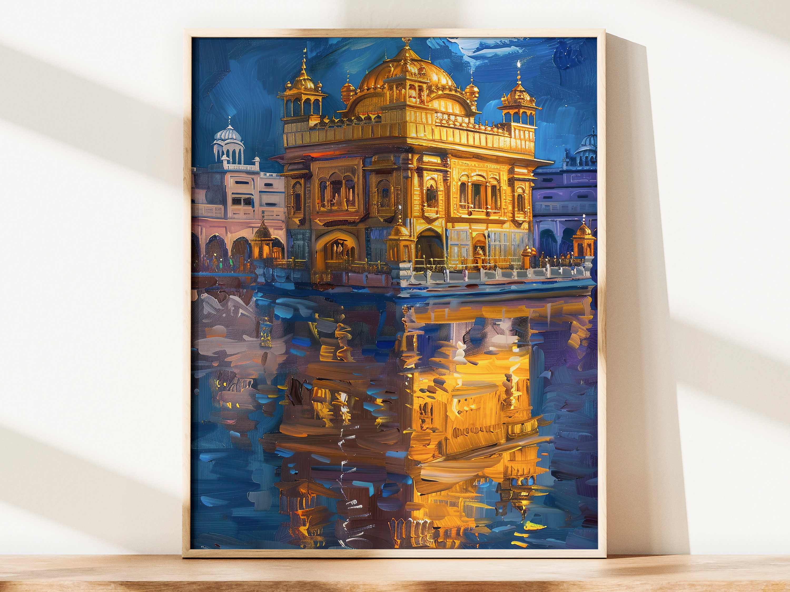 Gurudwara Sikh Art Golden Temple Poster Unframed Sikh Wall Art Sikhism ...