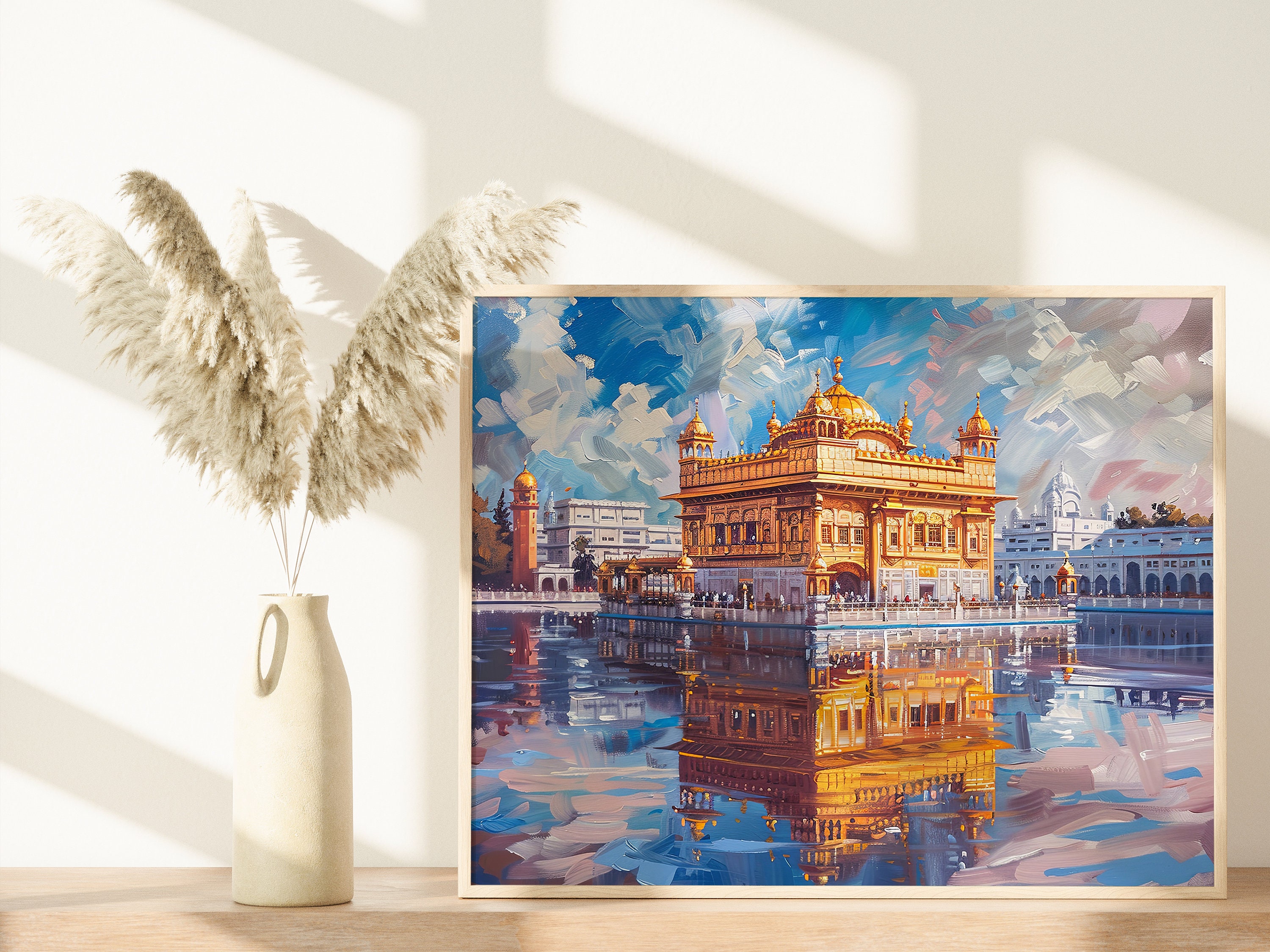 Gurudwara Sikh Art Golden Temple Poster Unframed Sikh Wall Art Sikhism ...