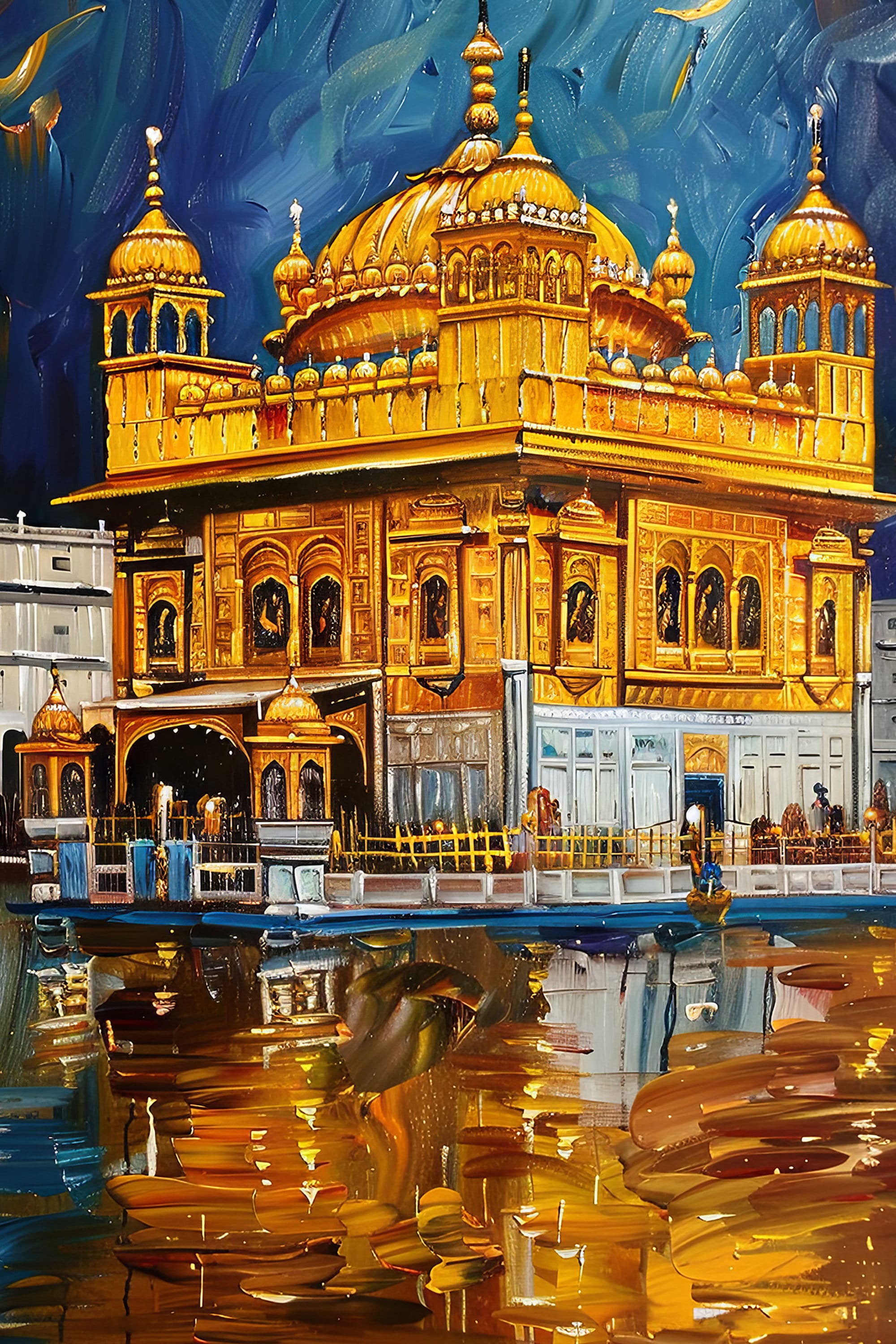 Gurdwara Sikh Art Golden Temple Poster Unframed Sikh Wall Art Sikhism ...