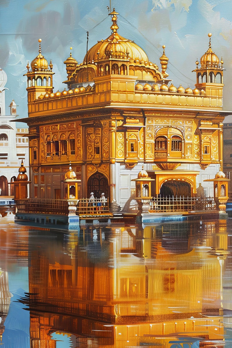 Gurudwara Sikh Art Golden Temple Poster Unframed Sikh Wall Art Sikhism ...