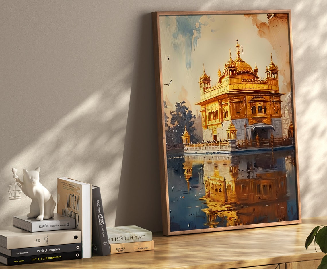 Gurudwara Sikh Art Golden Temple Poster Unframed Sikh Wall Art Sikhism ...