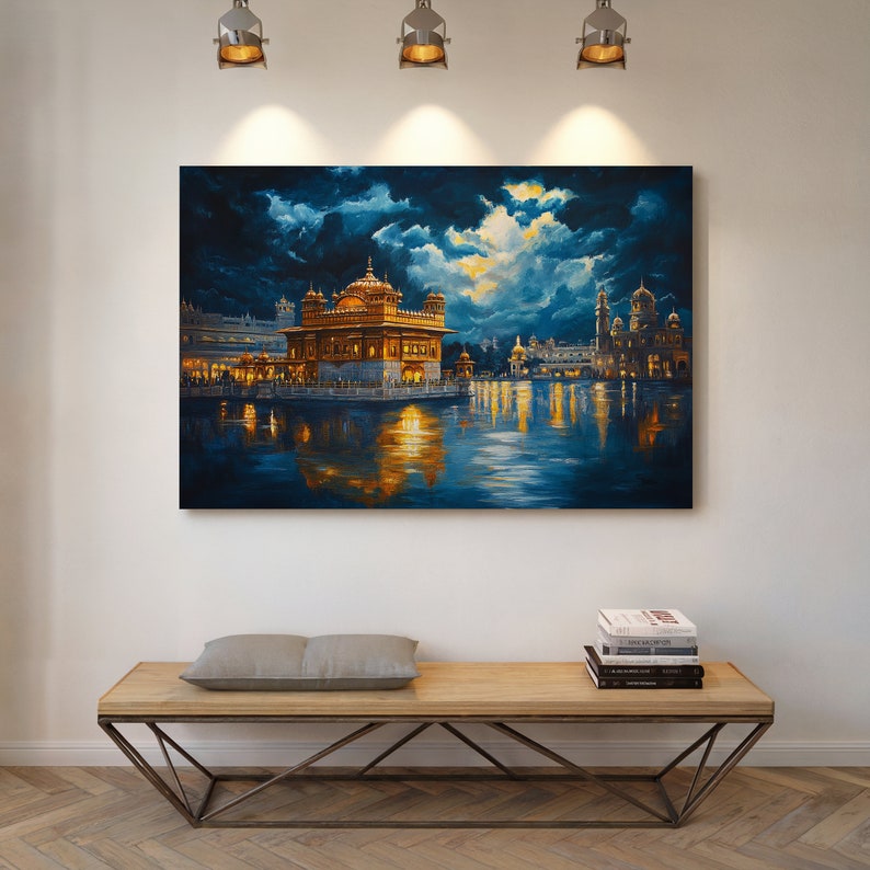 Gurdwara Sikh Art Golden Temple Canvas Unframed Sikh Wall Art Sikhism ...