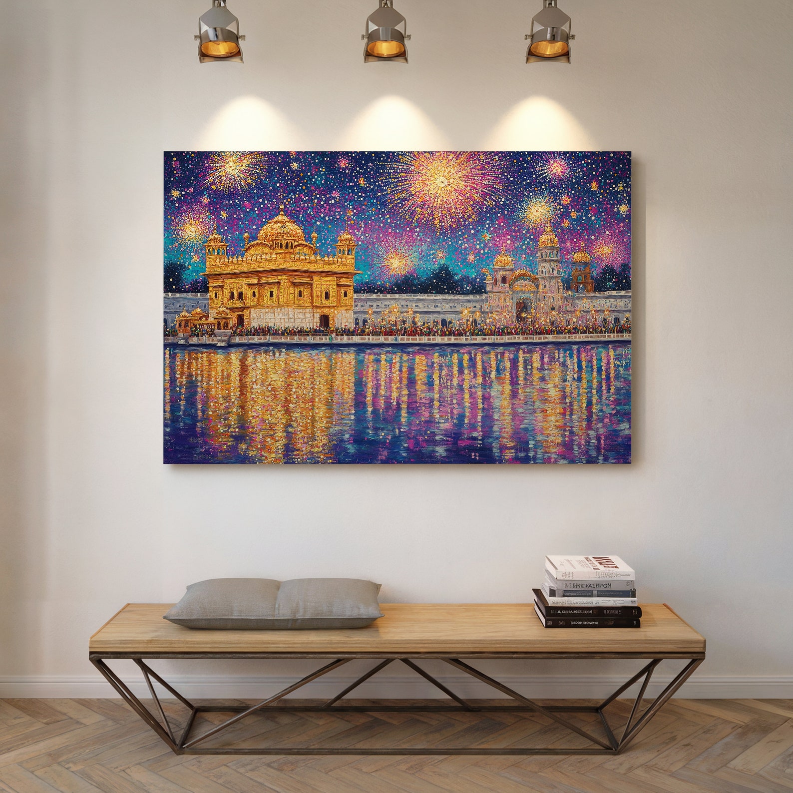 Gurdwara Sikh Art Golden Temple Canvas Unframed Sikh Wall Art Sikhism ...
