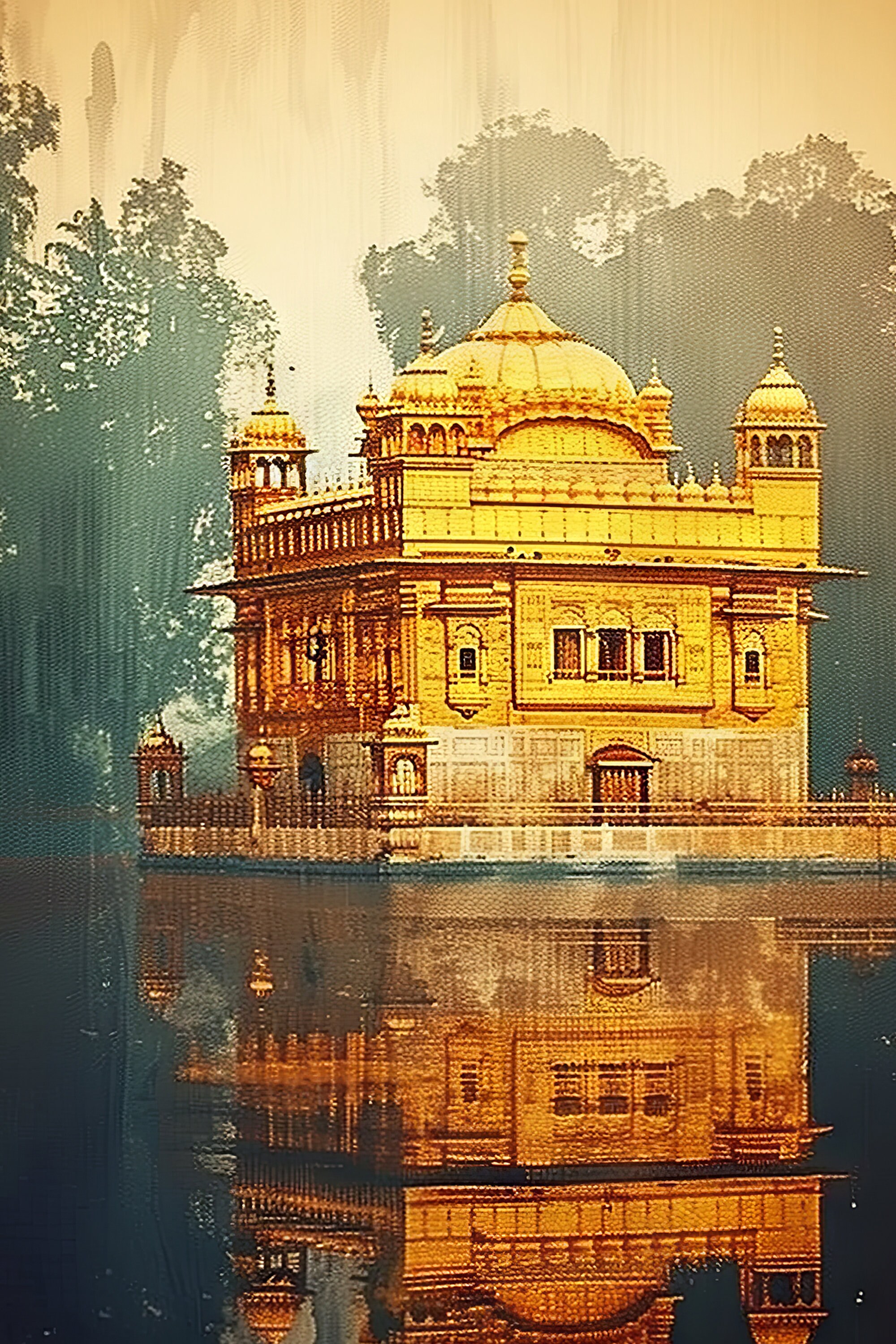 Gurudwara Sikh Art Golden Temple Poster Unframed Sikh Wall Art Sikhism ...