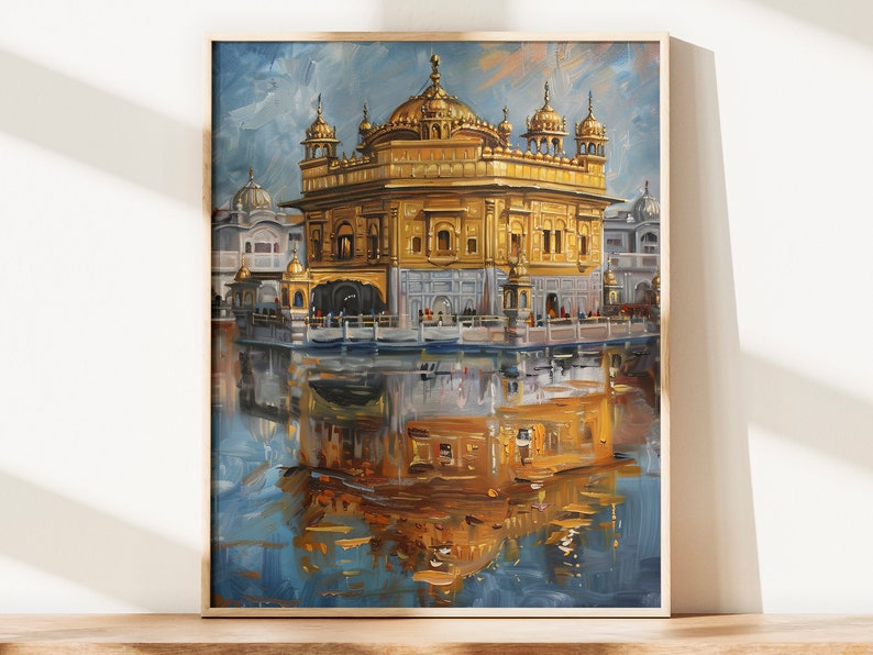 Gurudwara Sikh Art Golden Temple Poster Unframed Sikh Wall Art Sikhism ...