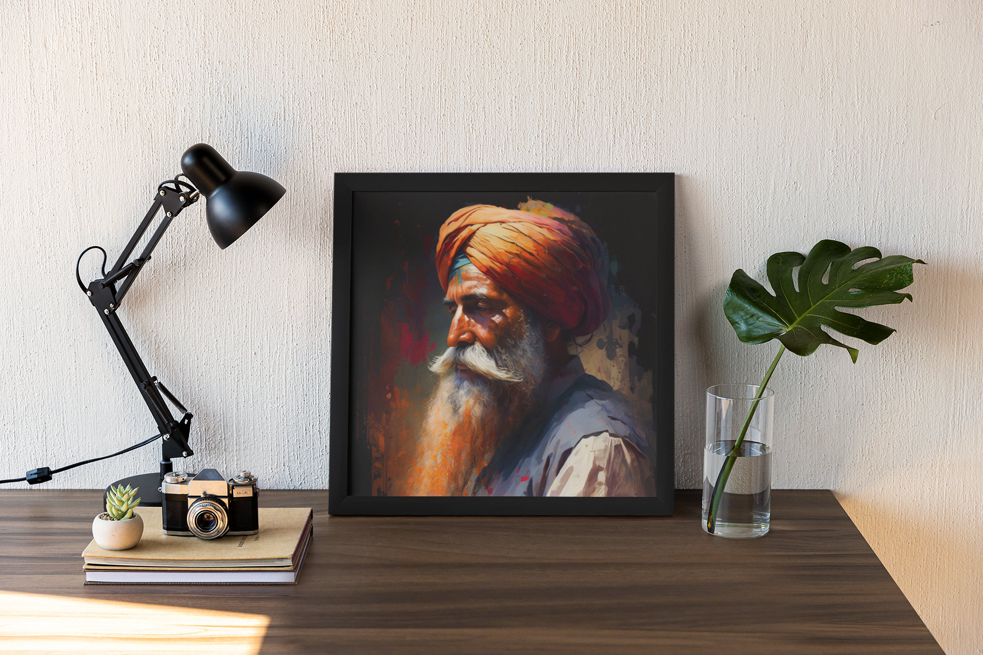 Gaze of Faith: A Sikh Elder's Devotion - Sikh Art | Oil Painting | Sikh ...