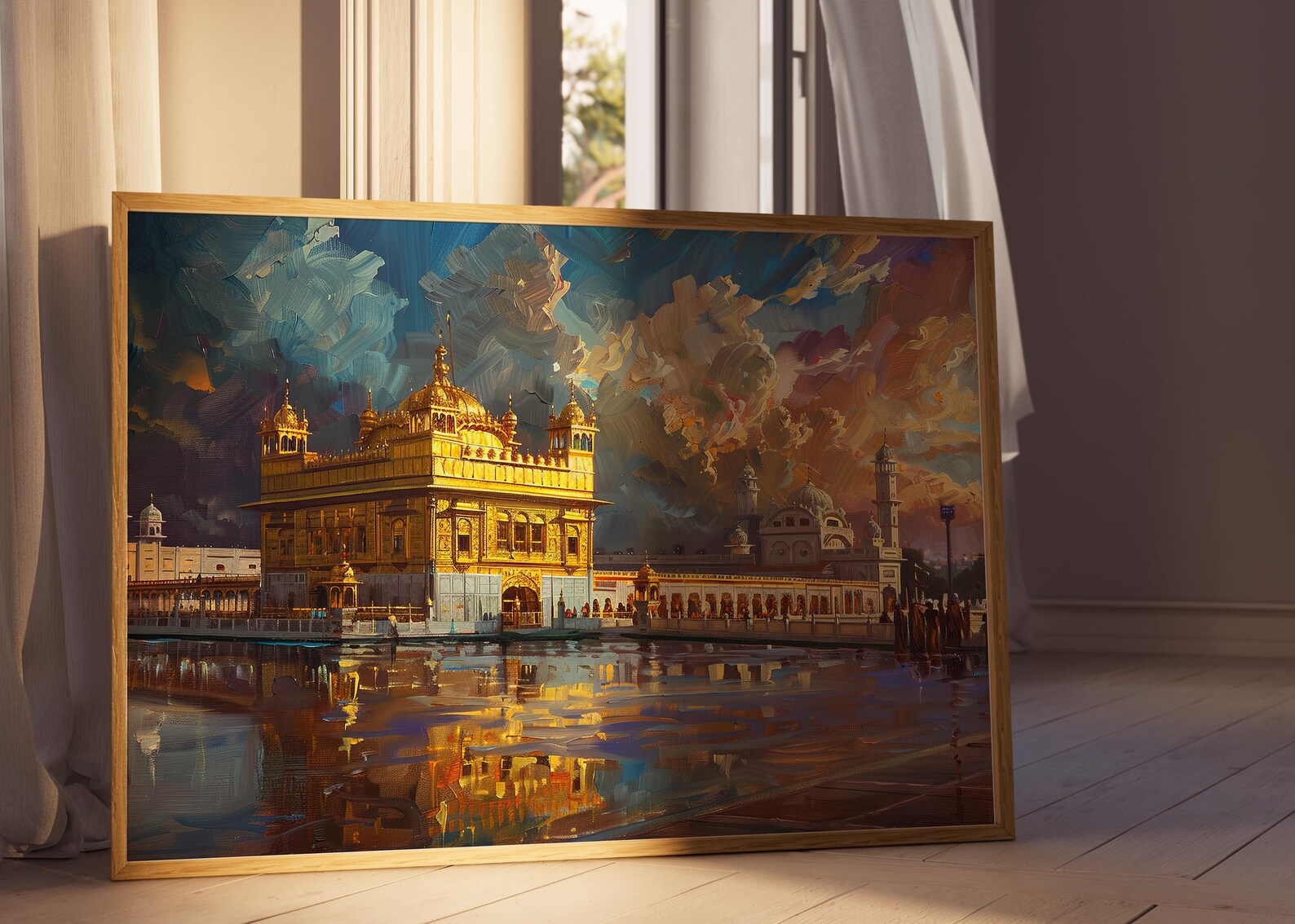 Gurdwara Sikh Art Golden Temple | Digital Download | Sikh Wall Art ...