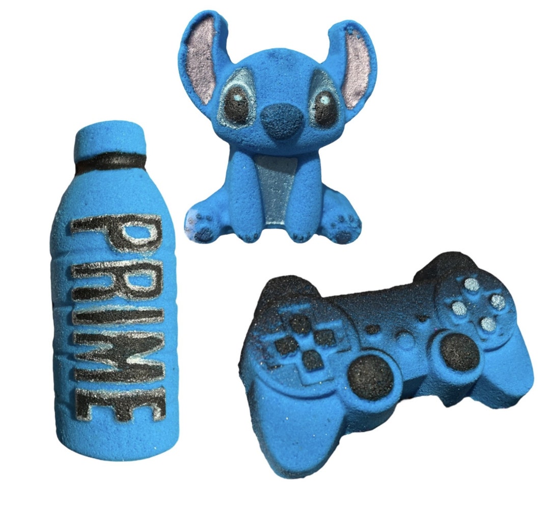 The Blue Bath Bomb Bundle for Kids: Stitch, Prime, and PS Controller ...