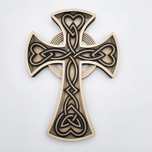 Celtic Cross Wall Art With Black Accent - Etsy