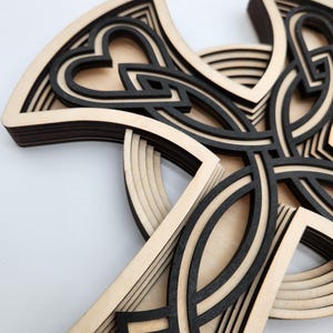 Celtic Cross Wall Art With Black Accent - Etsy