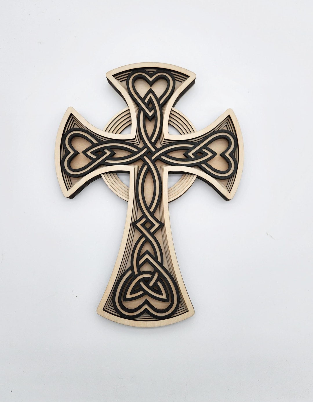 Celtic Cross Wall Art With Black Accent - Etsy