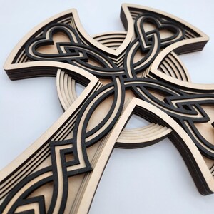 Celtic Cross Wall Art With Black Accent - Etsy