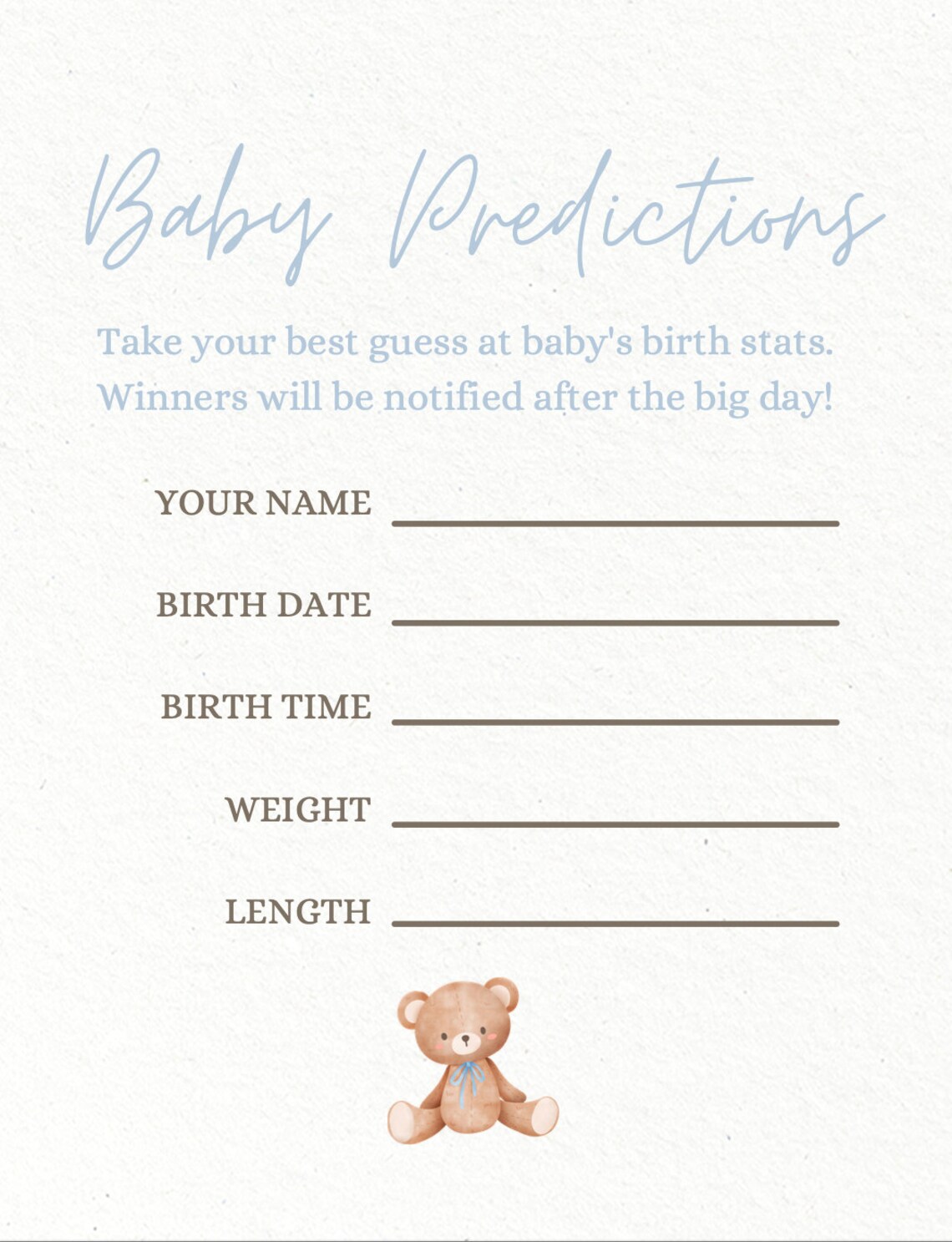 Blue Baby Shower Games Instant Download - Etsy
