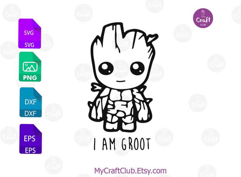I Am Groot SVG I Am Groot PNG Groot SVG Baby Groot Svg I - Etsy