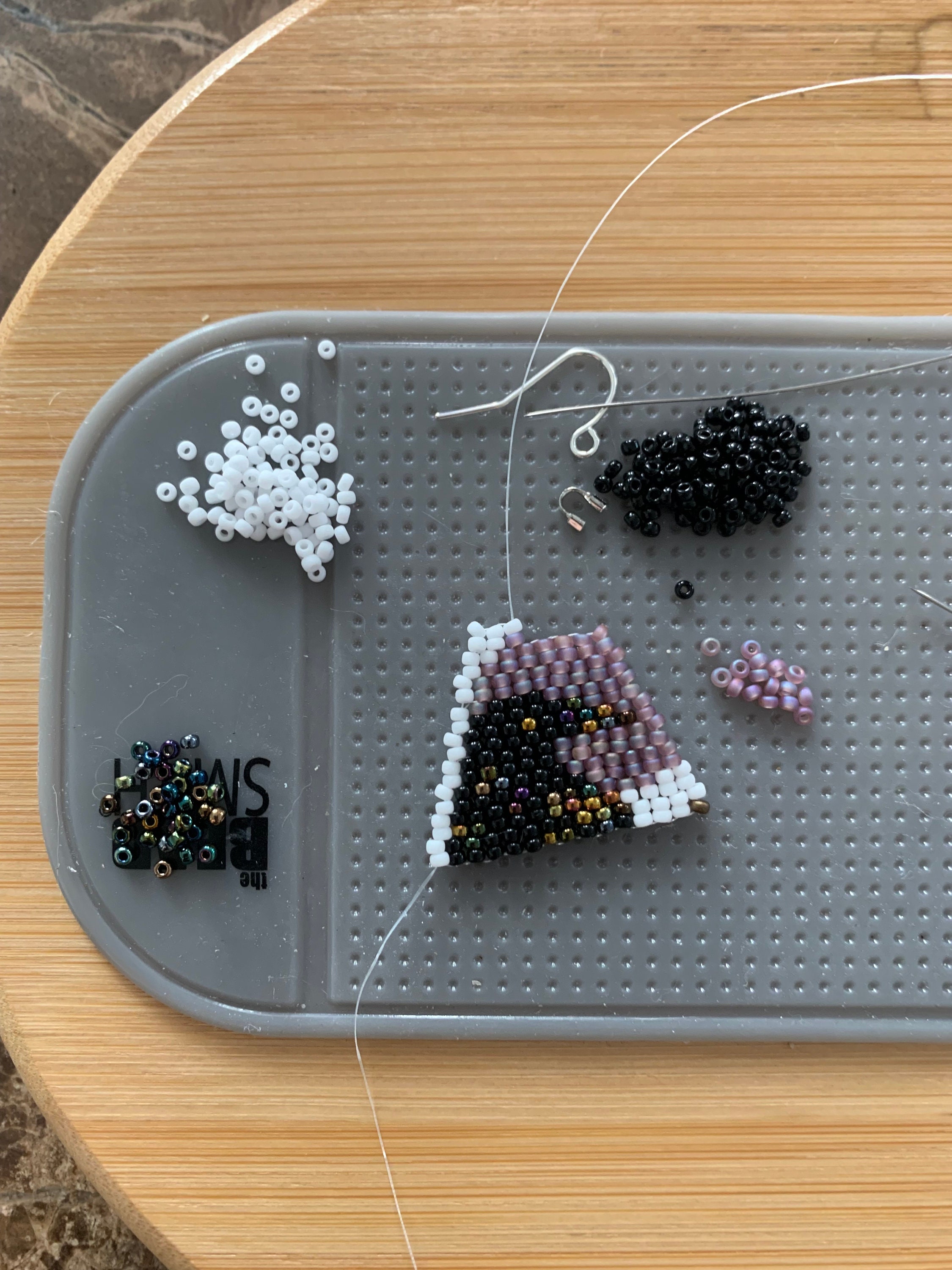 Megan Raven Fringe Earring // Beaded Crow Earring // Hand - Etsy