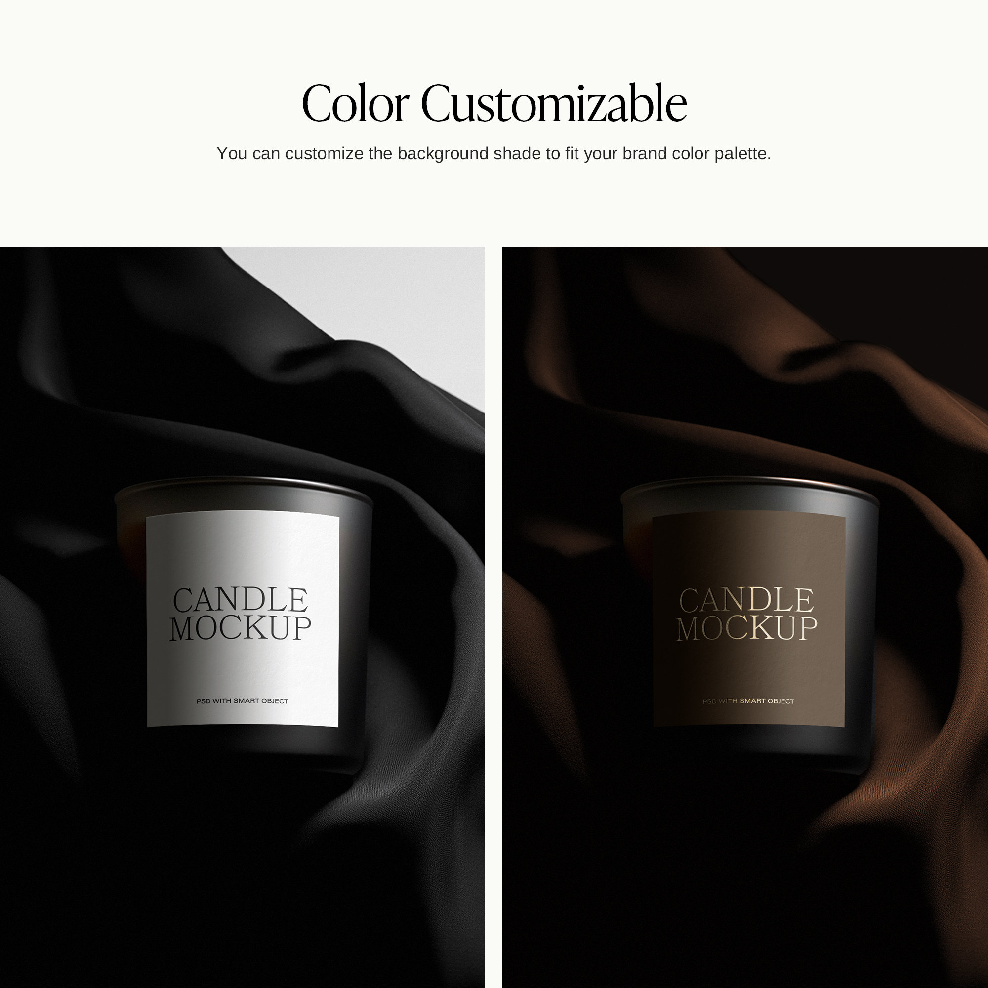 Black Scented Candle Label Mockup, Scented Candle Mockup, Candle Mockup ...