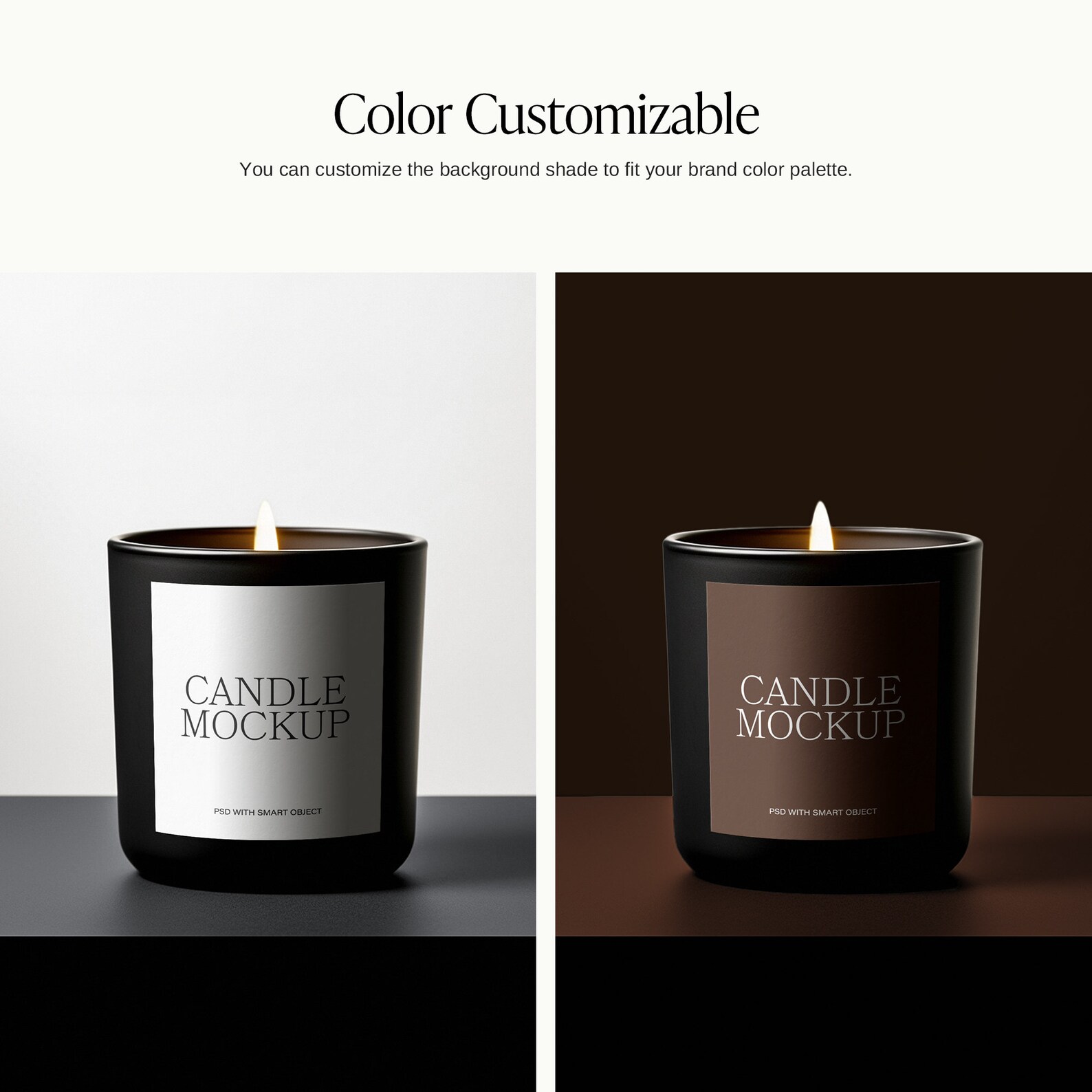Luxury Black Candle Jar Mockup, Scented Luxe Candle Mockup, Mock up ...