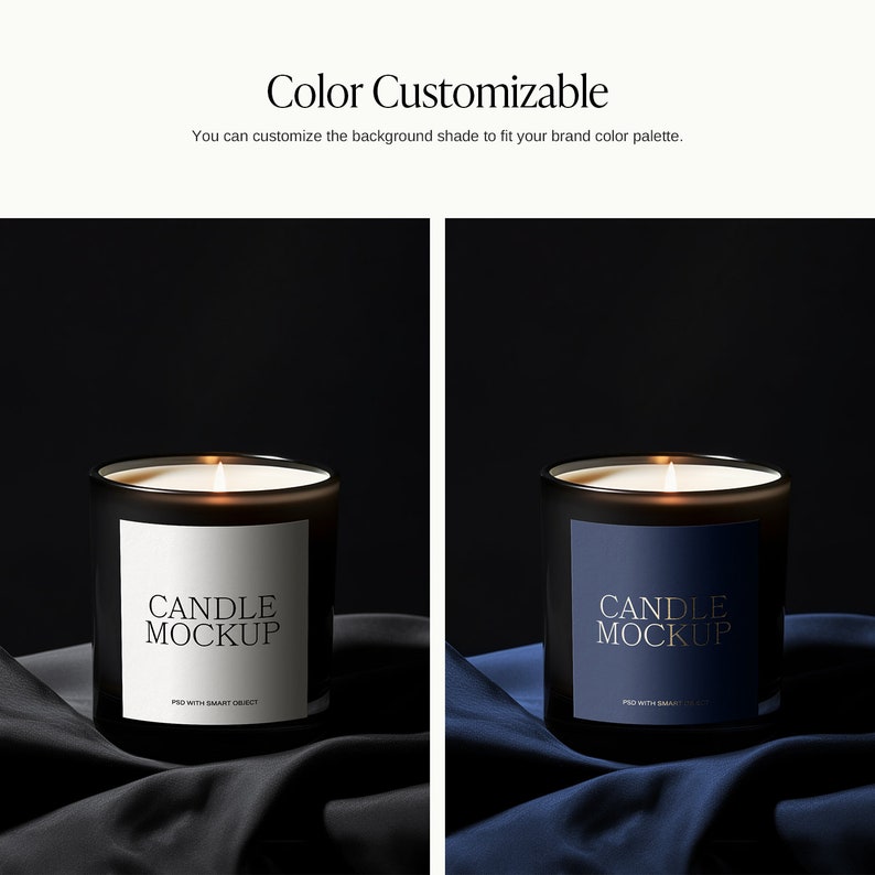 Luxury Black Candle Jar Mockup, Scented Luxe Candle Mockup, Mock up ...
