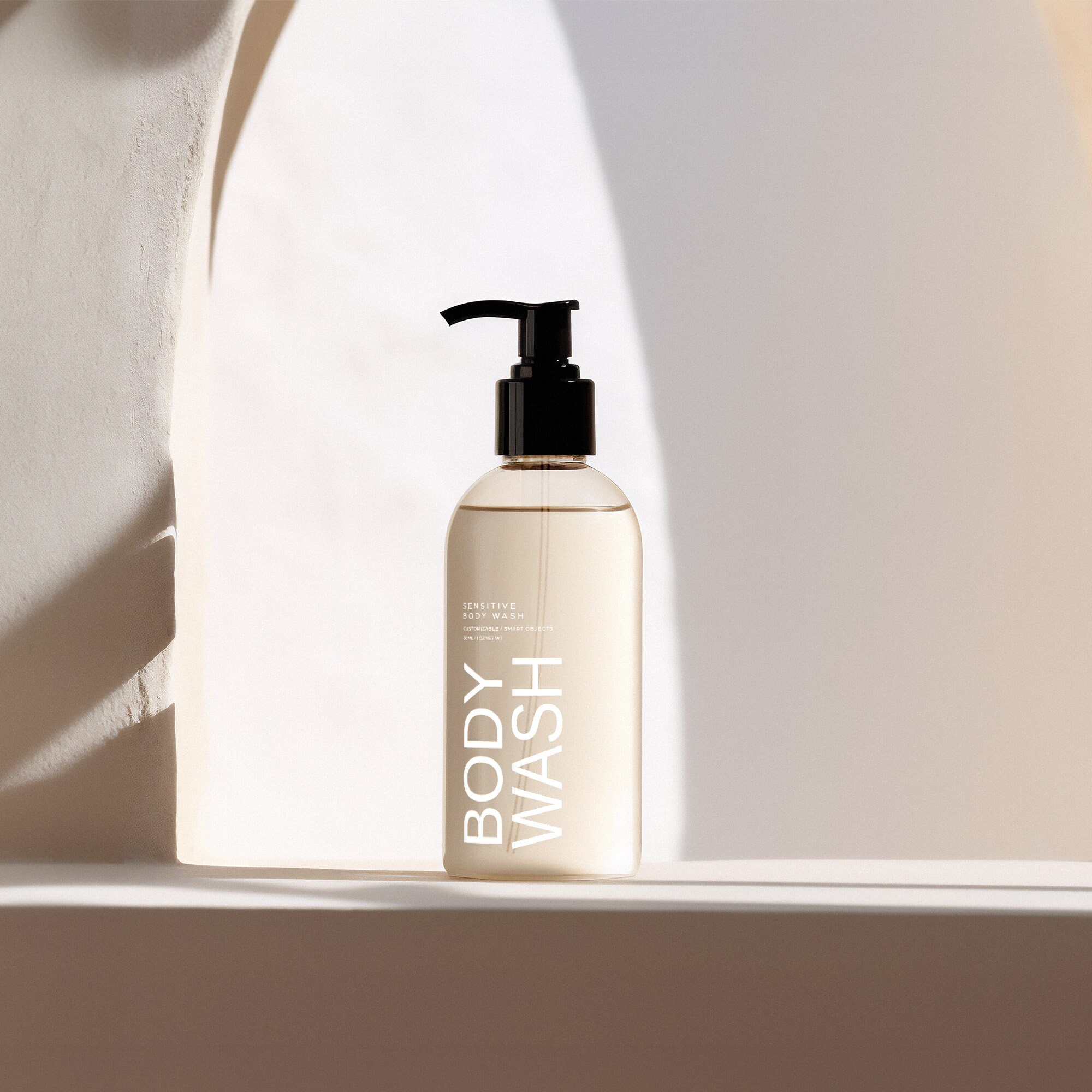 Transparent Cosmetic Bottle Mockup, Skincare Mockup, Pump Bottle Mockup ...