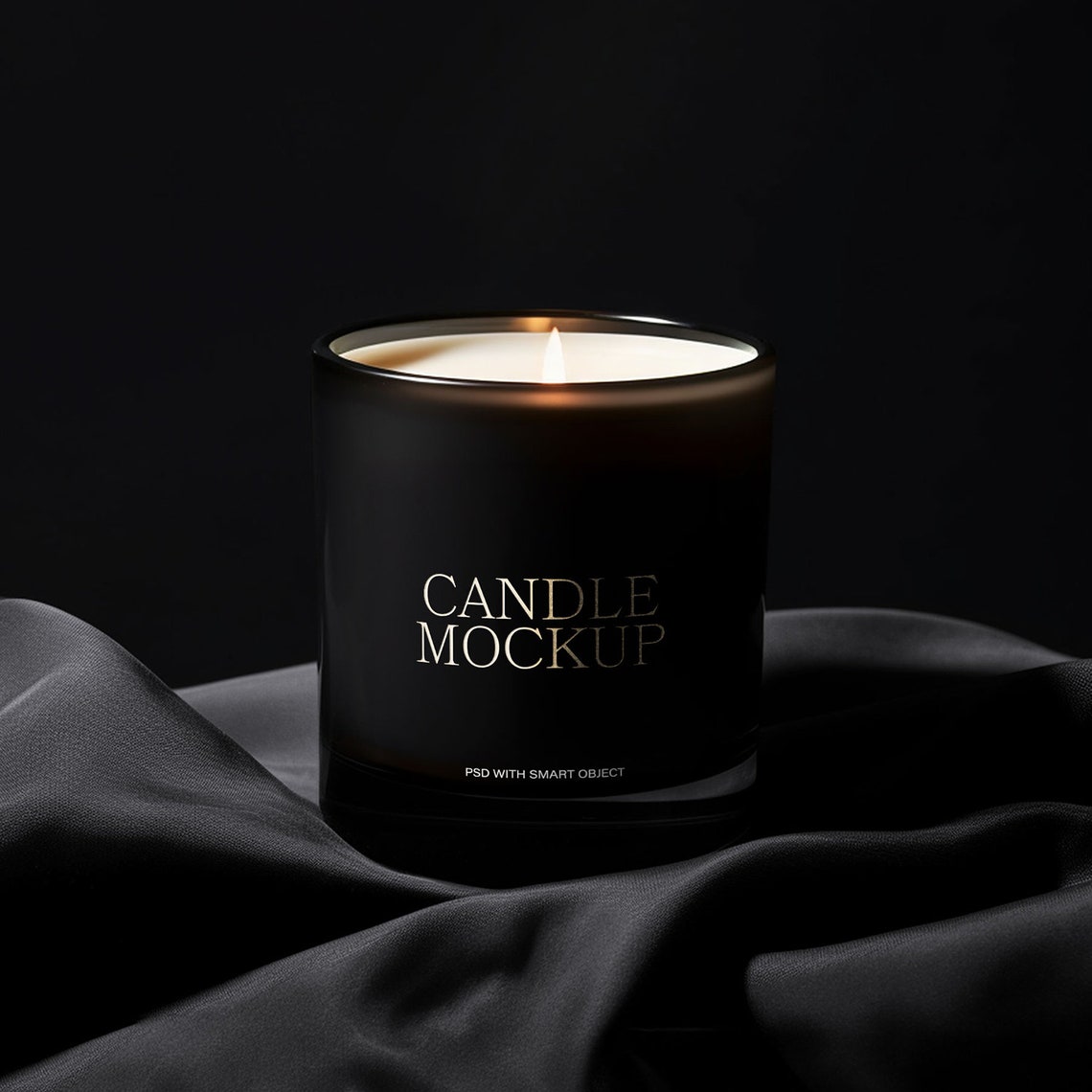 Luxury Black Candle Jar Mockup, Scented Luxe Candle Mockup, Mock up ...