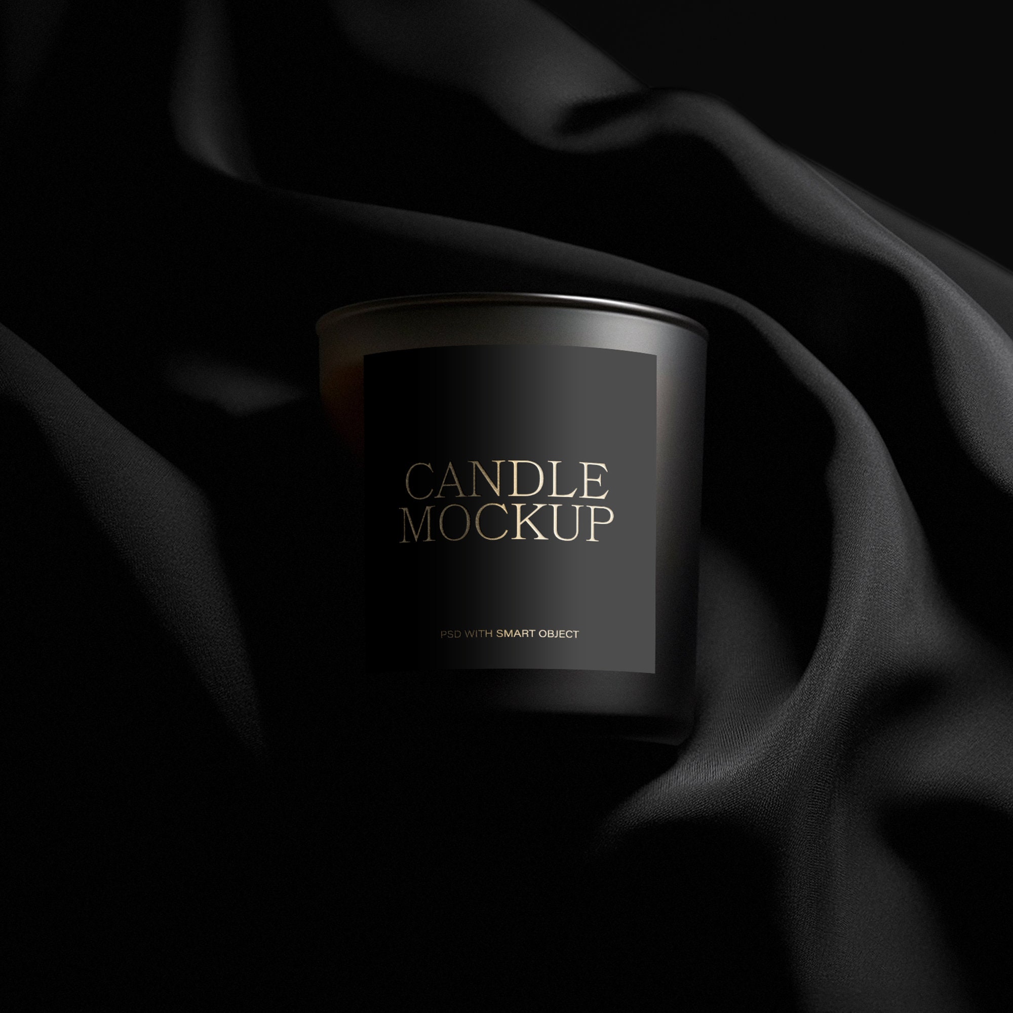 Black Scented Candle Label Mockup, Scented Candle Mockup, Candle Mockup ...
