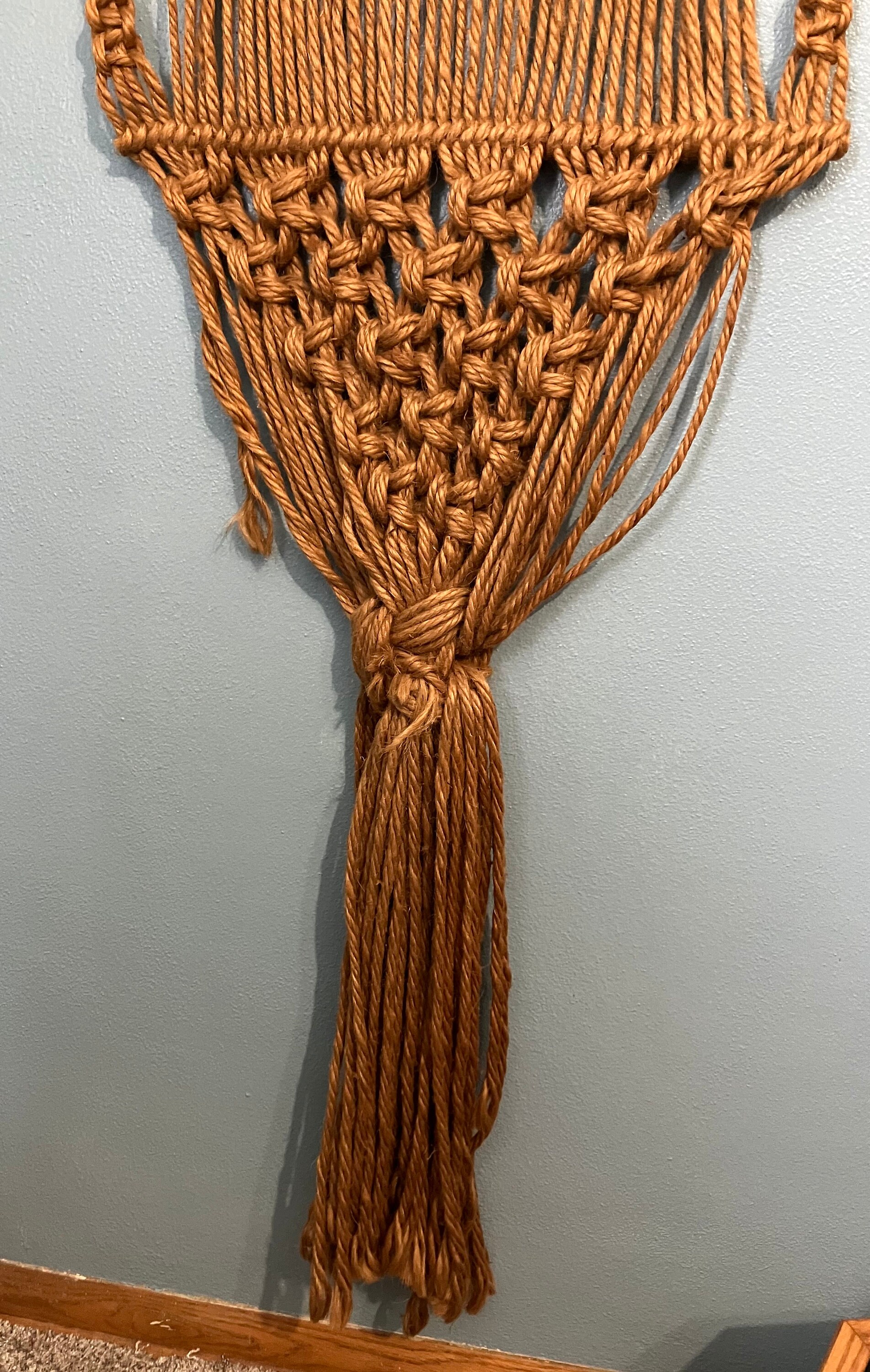Huge Vintage Macrame Wall Hanging, 1960s Jute Macrame Art - Etsy