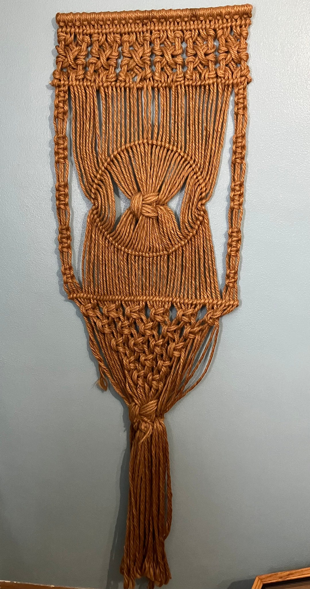 Huge Vintage Macrame Wall Hanging, 1960s Jute Macrame Art - Etsy