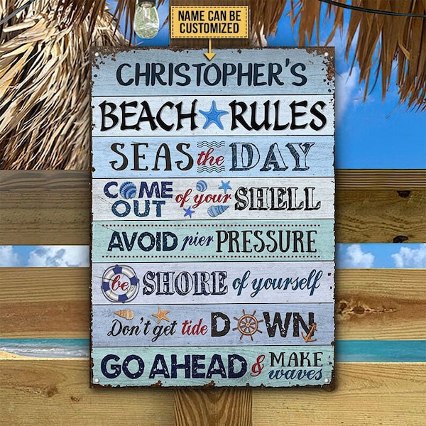Beach House Rules - Etsy