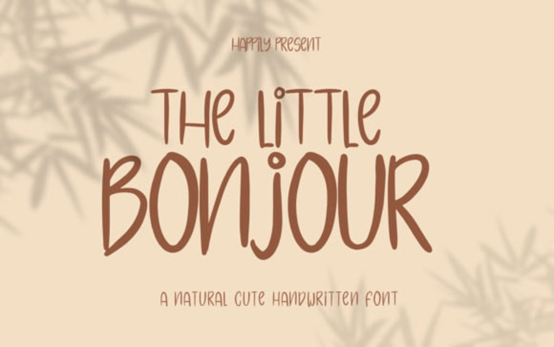 The Little Bonjour Font, Minimalist Font, Cricut Fonts, Casual Font ...