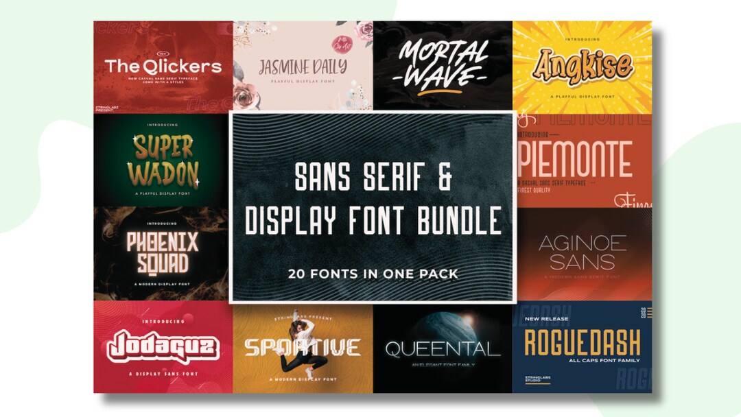 Sans Serif & Display Font Bundle, Modern Font, Display Font, Cricut ...