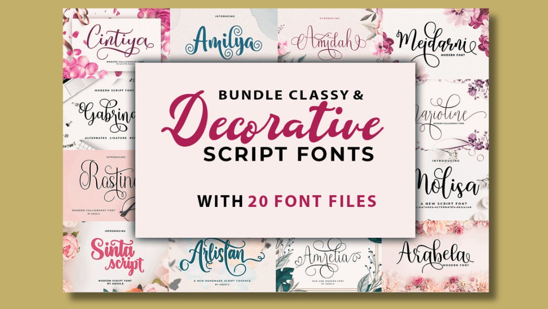 The Classy and Decorative Script Font Bundle, Modern Font, Display Font ...