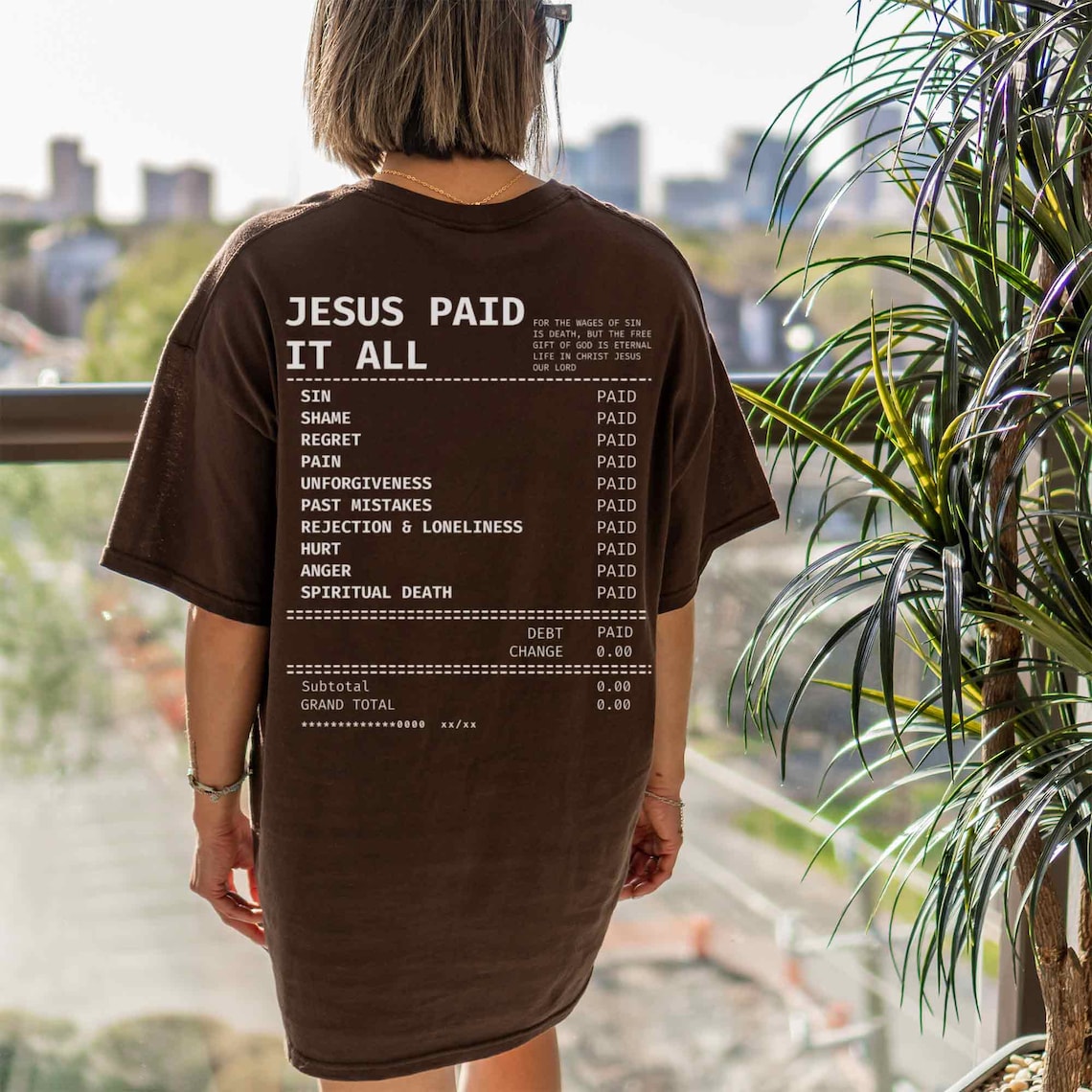 Salvation Jesus Paid It All Shirt Christian Receipt Shirt - Etsy