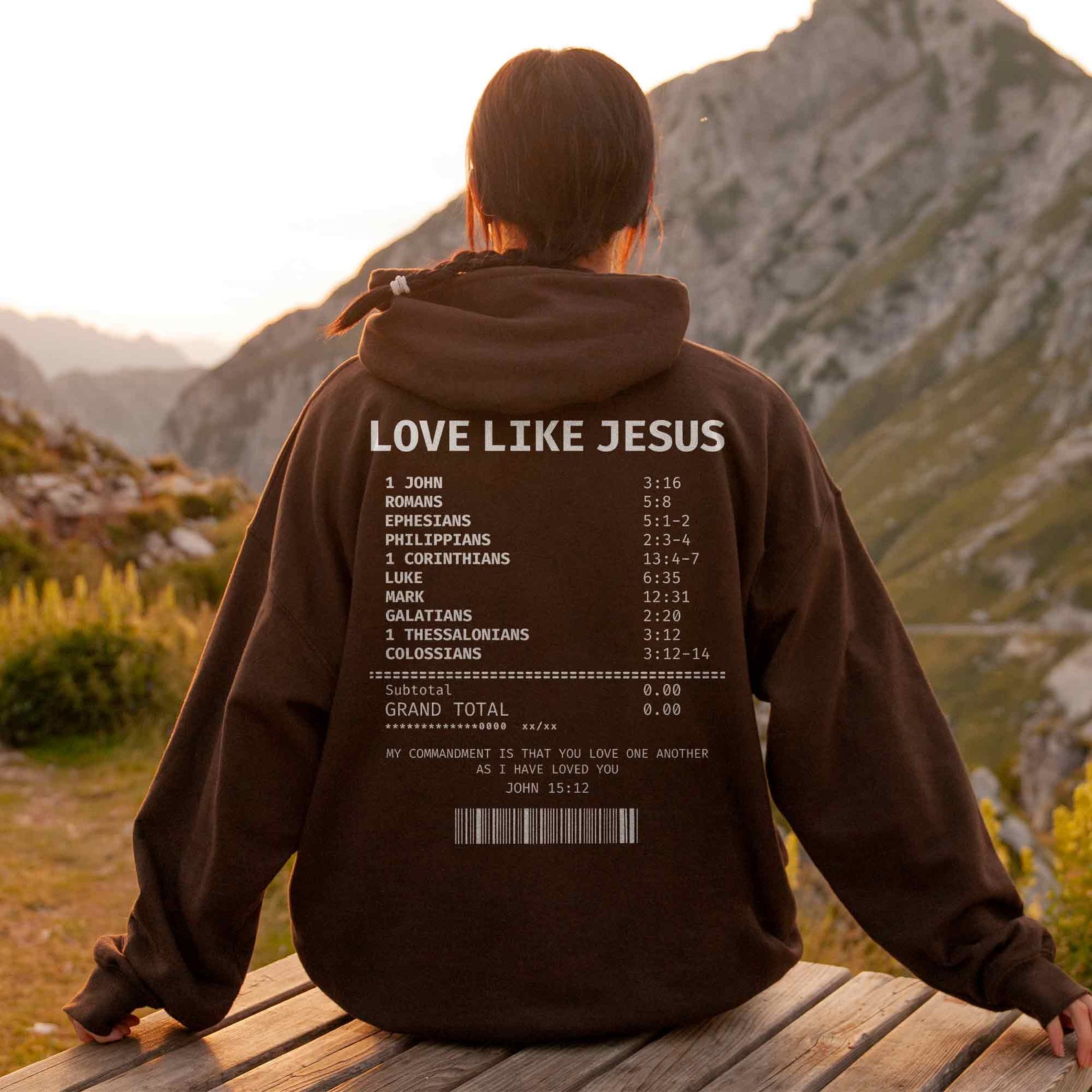Love Like Jesus Hoodie Christian Receipt Hoodie Trendy Christian Hoodie ...