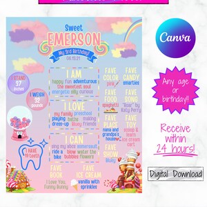 Candyland Milestone Poster - Etsy