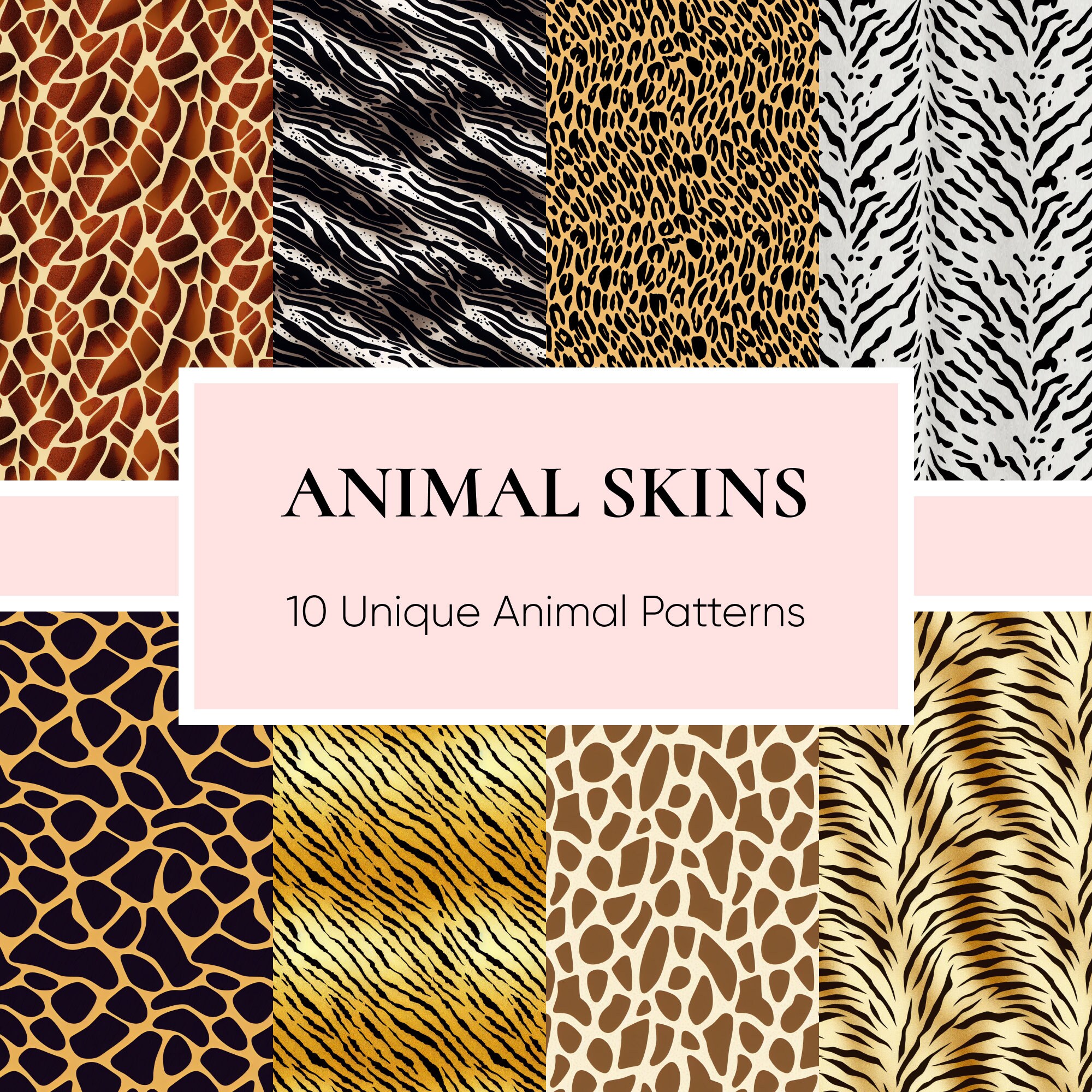 10 Unique African Animal Skin Seamless Pattern for Digital and Print on ...