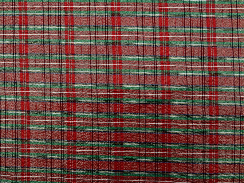 Christmas Plaid Polyester Taffeta - Etsy