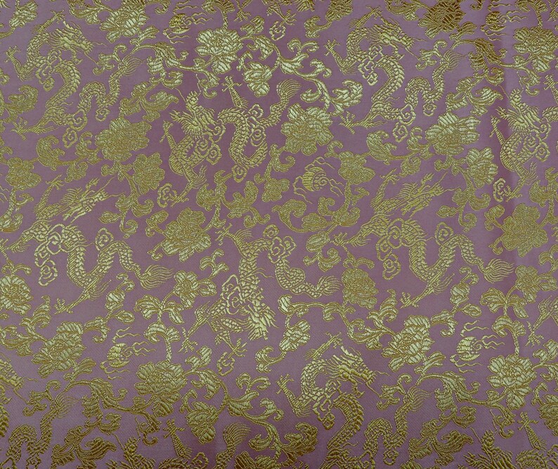100% Polyester Dragon Brocade - Etsy